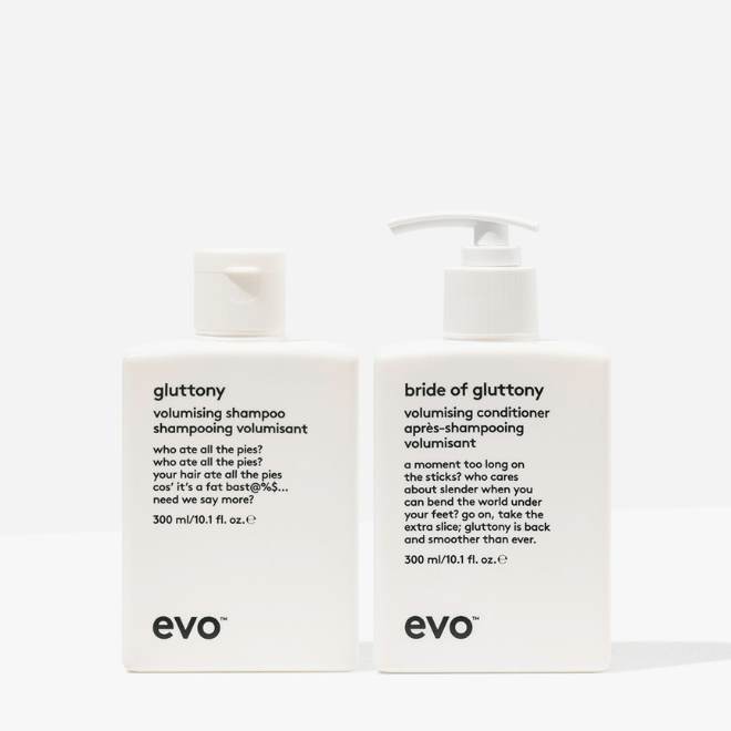 Evo gluttony volumising duo – Salon Sessions